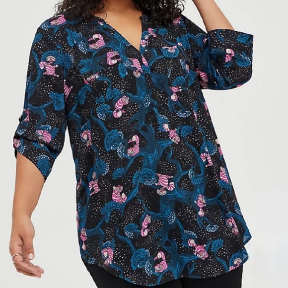 torrid | Tops | New Torrid Disney Alice In Wonderland Cheshire Harper ...